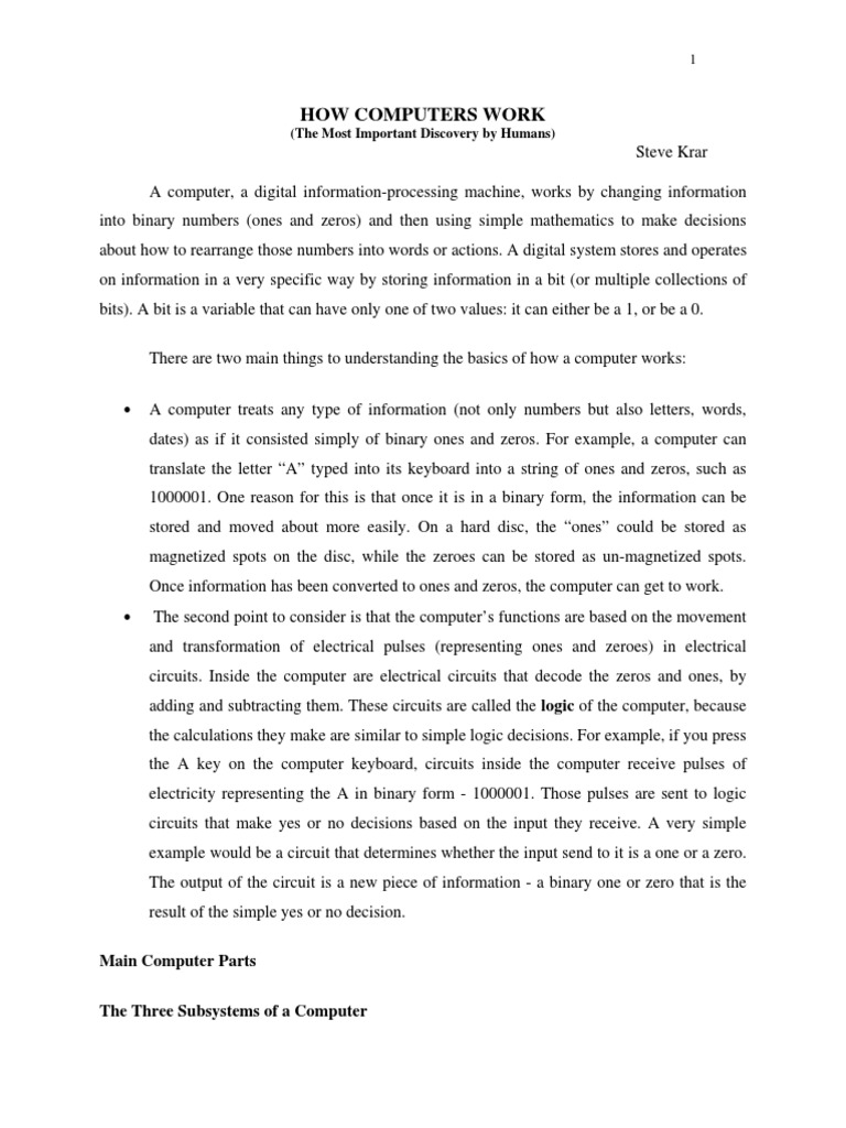 25 How Computers Work | PDF | Random Access Memory | Bit