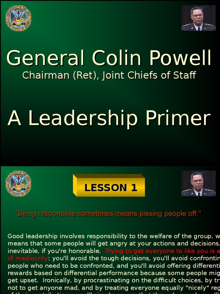 Leadership Lessons by Colin Powell | PDF