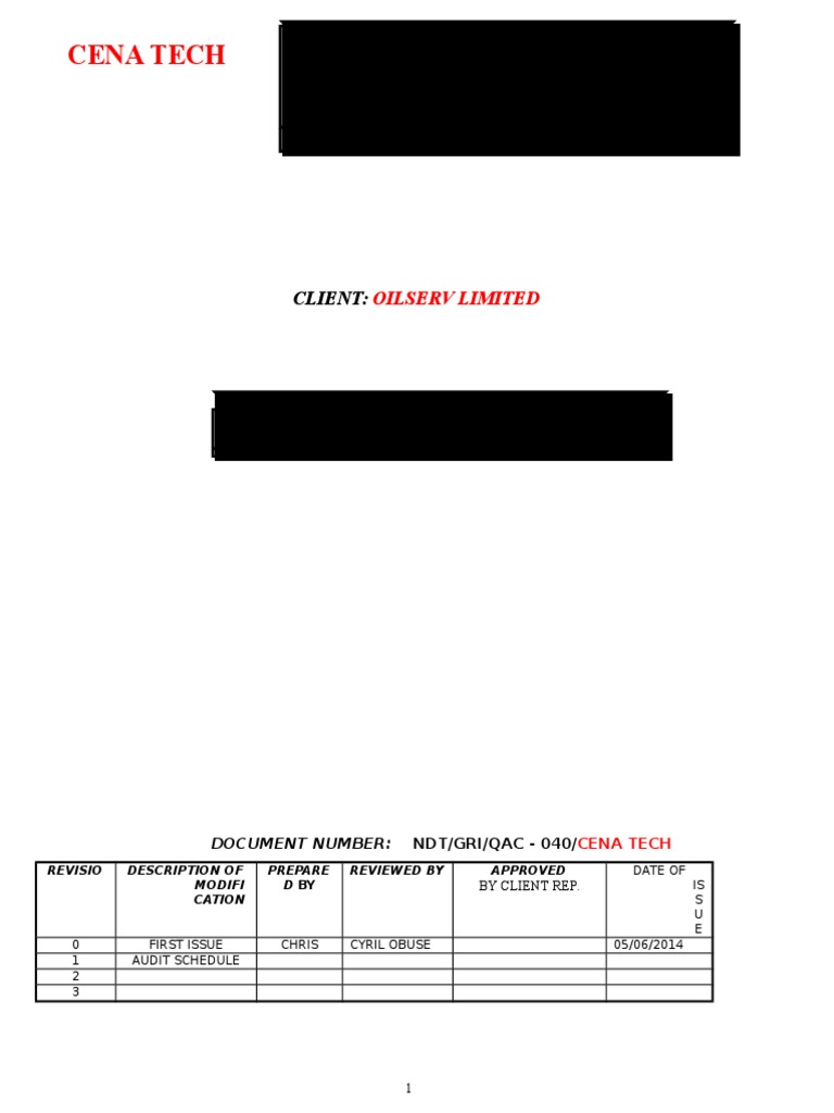 Method Statement For Gamma Ray Inspection Procedure | PDF | Radiography ...