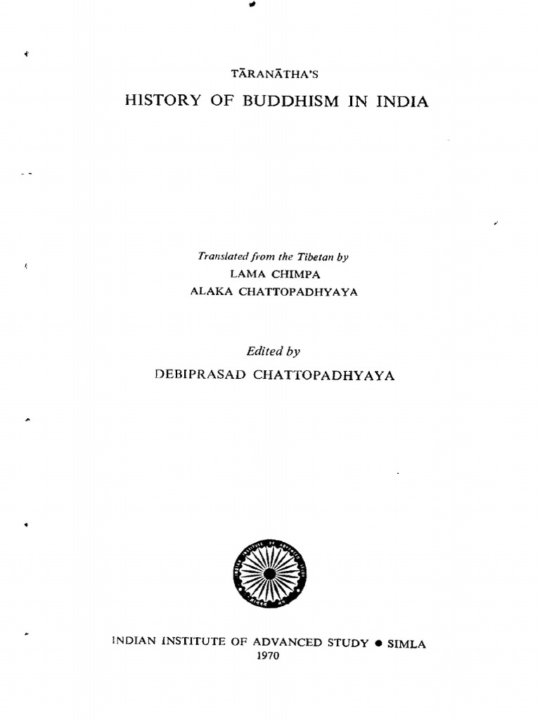 Taranatha's History of Buddhism in India | PDF | Gautama Buddha | Dalai ...