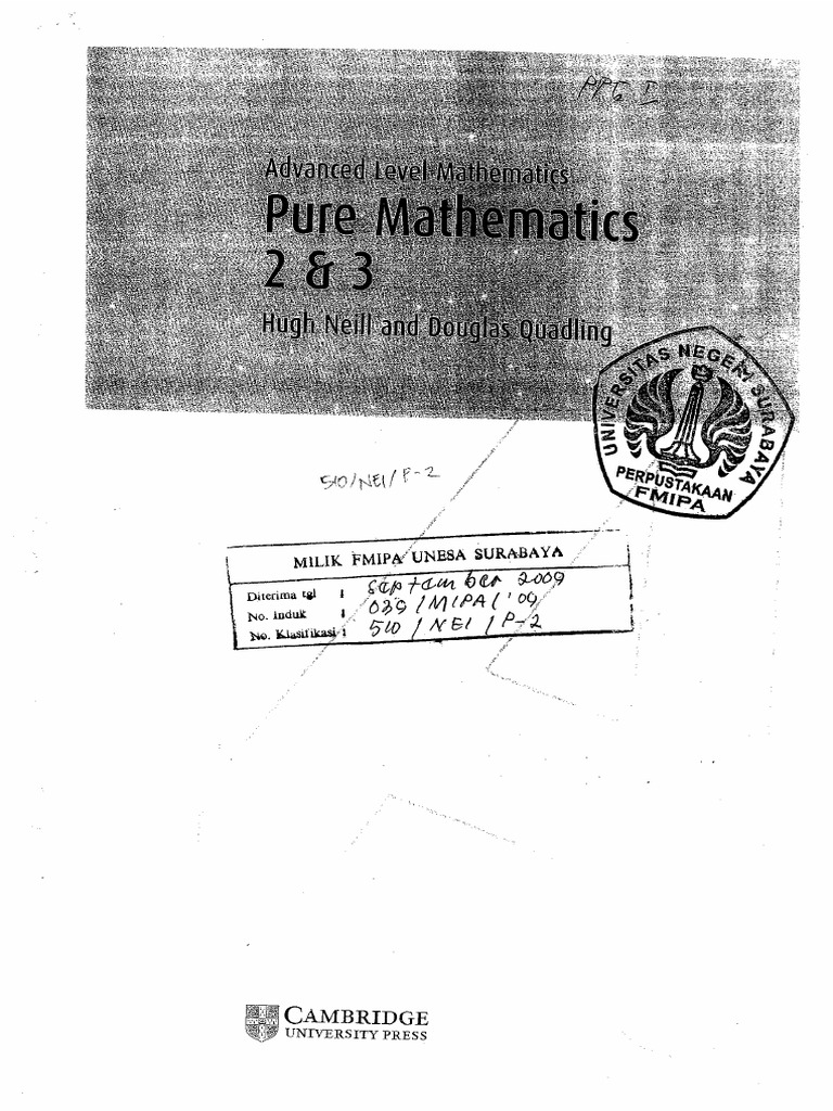 Advanced Level Mathematics Pure Mathematics 2 Dan 3 (Hugh Neil and ...