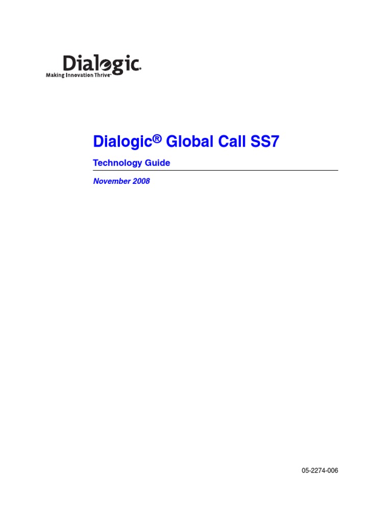 Dialogic SS7 Call Flow | PDF | Computer Network | Media Technology