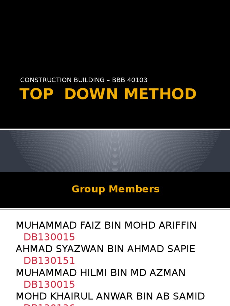 Top Down Method | PDF