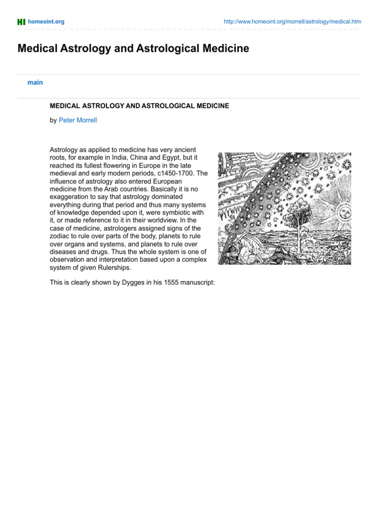 Medical Astrology and Astrological Medicine | PDF | Planets In ...
