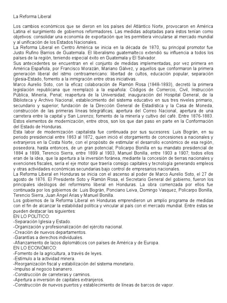 La Reforma Liberal | PDF | Política (general) | Science