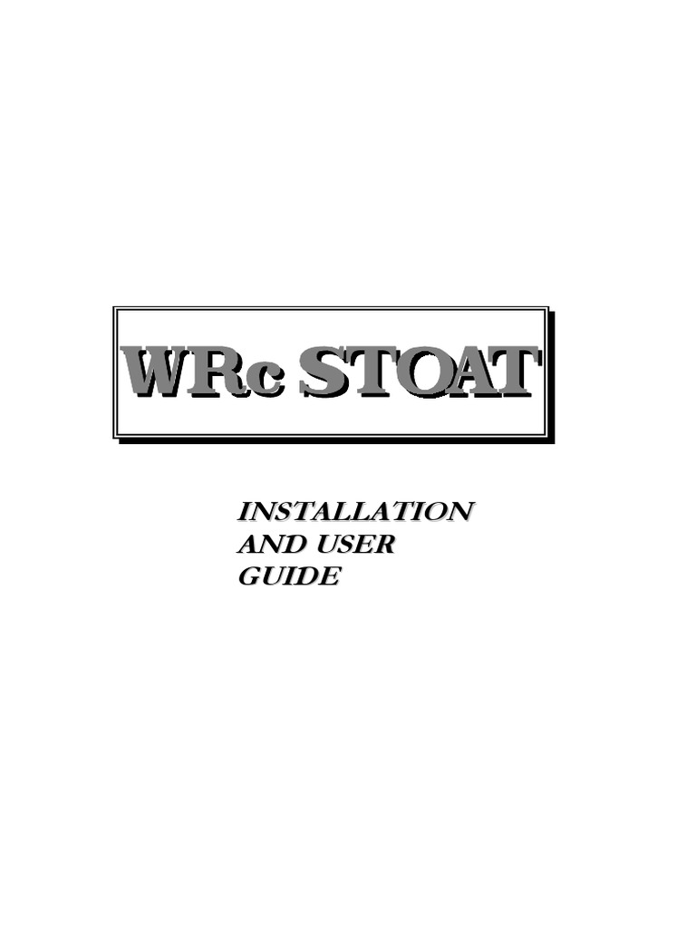 Installation and User Guide STOAT | PDF | Ibm Pc Compatibles ...