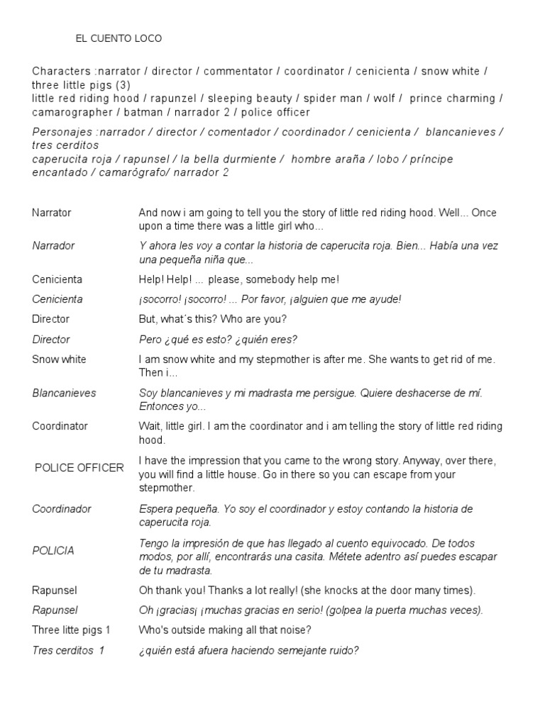 El Cuento Loco | PDF | Hermanos Grimm | Cuentos de hadas alemanes