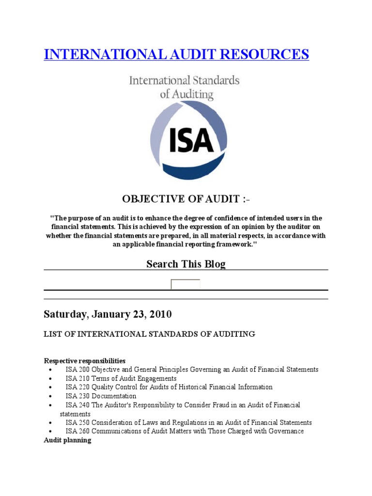 International Audit Resources | PDF | Financial Audit | Audit