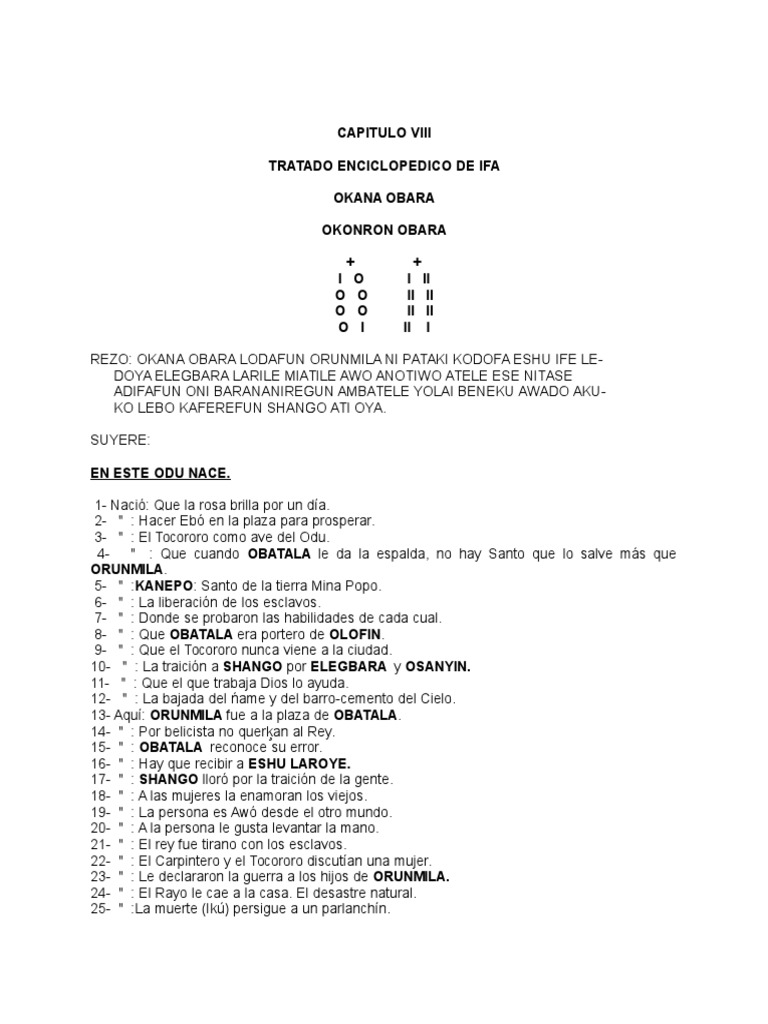 Significado y Ritual de Okana Obara | PDF | Aves | Religión y creencia