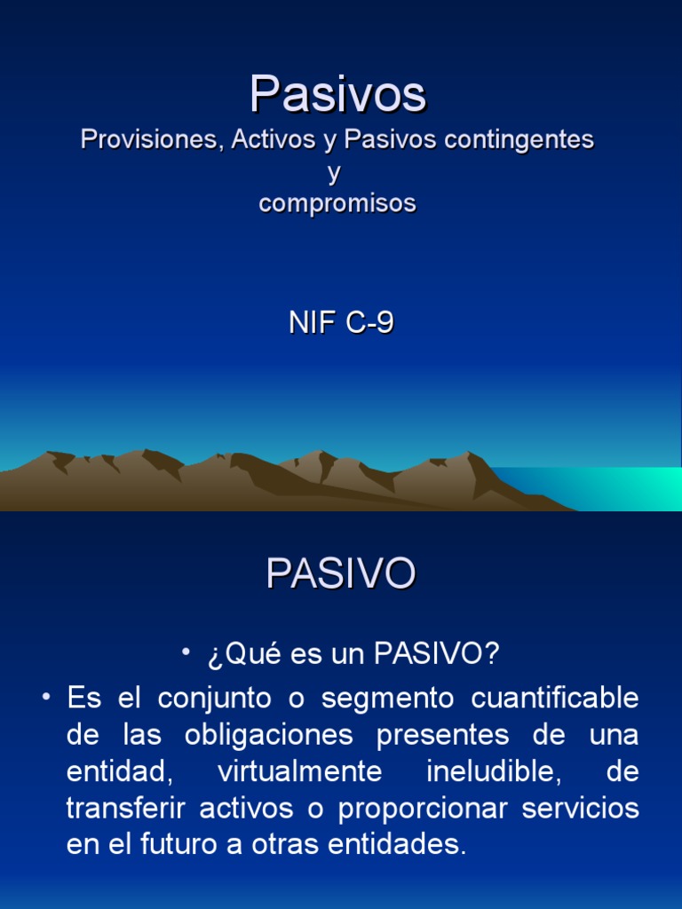 Nif C-9 | PDF | Pagos | Contabilidad