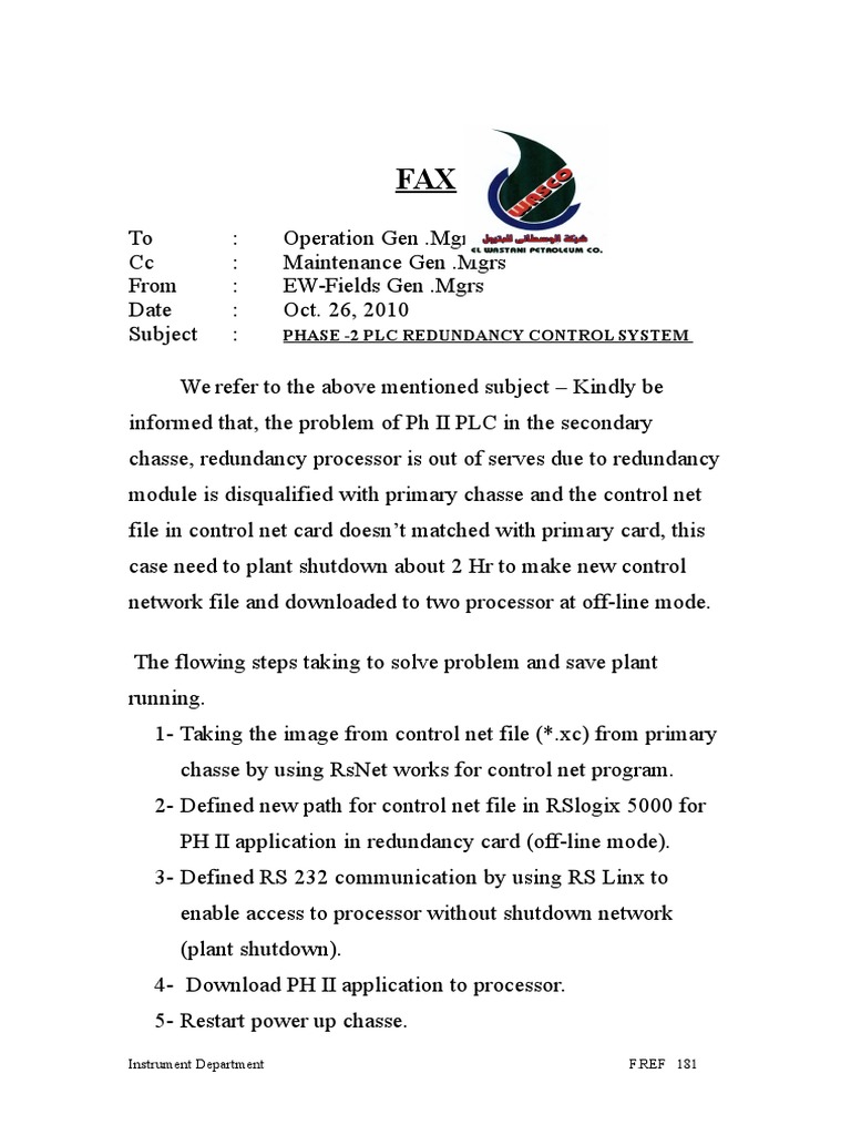 Solve PLC Redundancy Control System | PDF | Computers