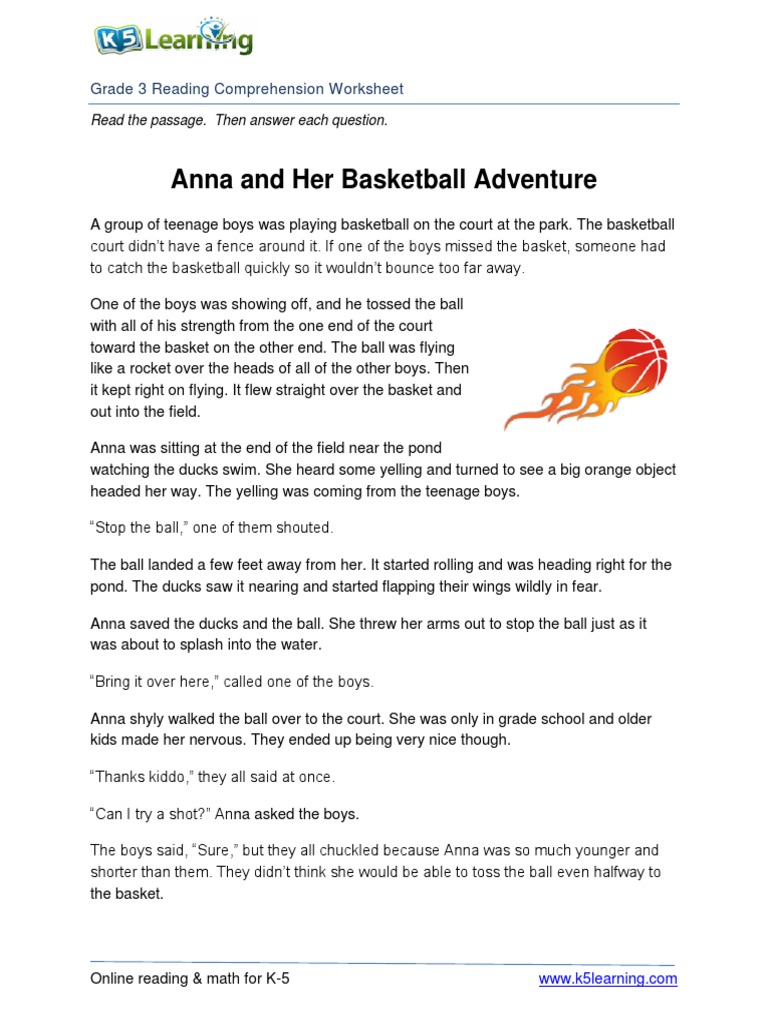 Anna's Basketball Adventure Story | PDF | Language Arts & Discipline | Art