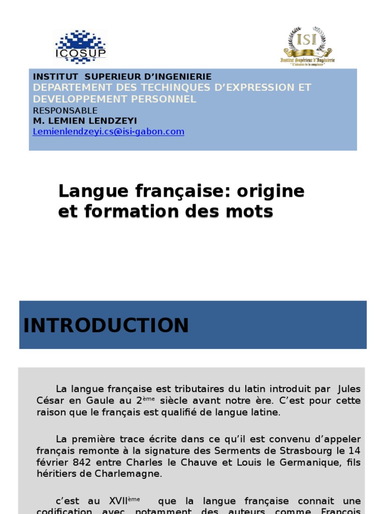 Formation Des Mots Français | PDF