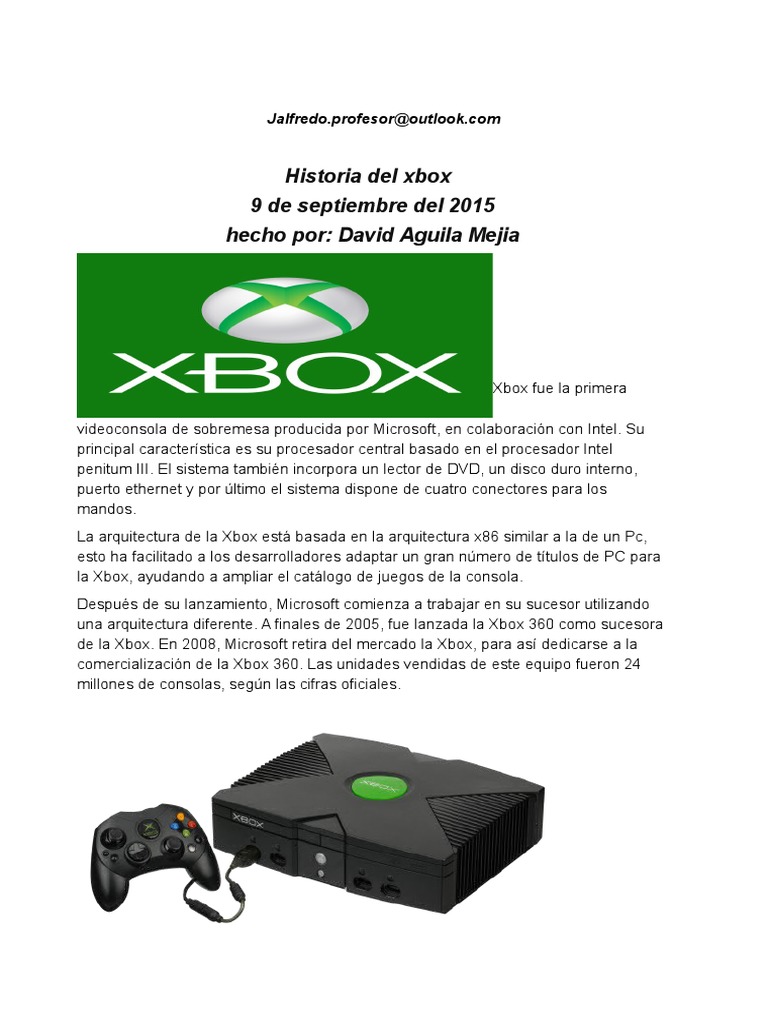 Xbox | PDF | Xbox 360 | Juegos de consolas