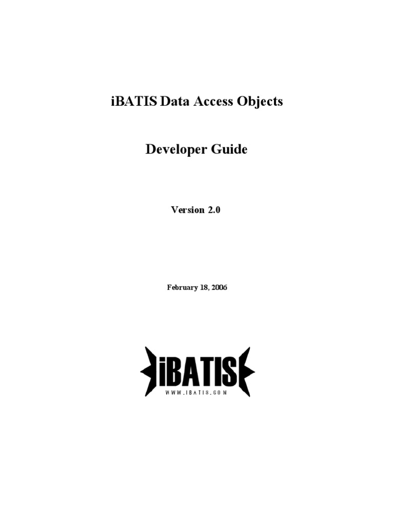 iBATIS Data Access Objects: February 18, 2006 | PDF | Application Programming Interface | Class ...