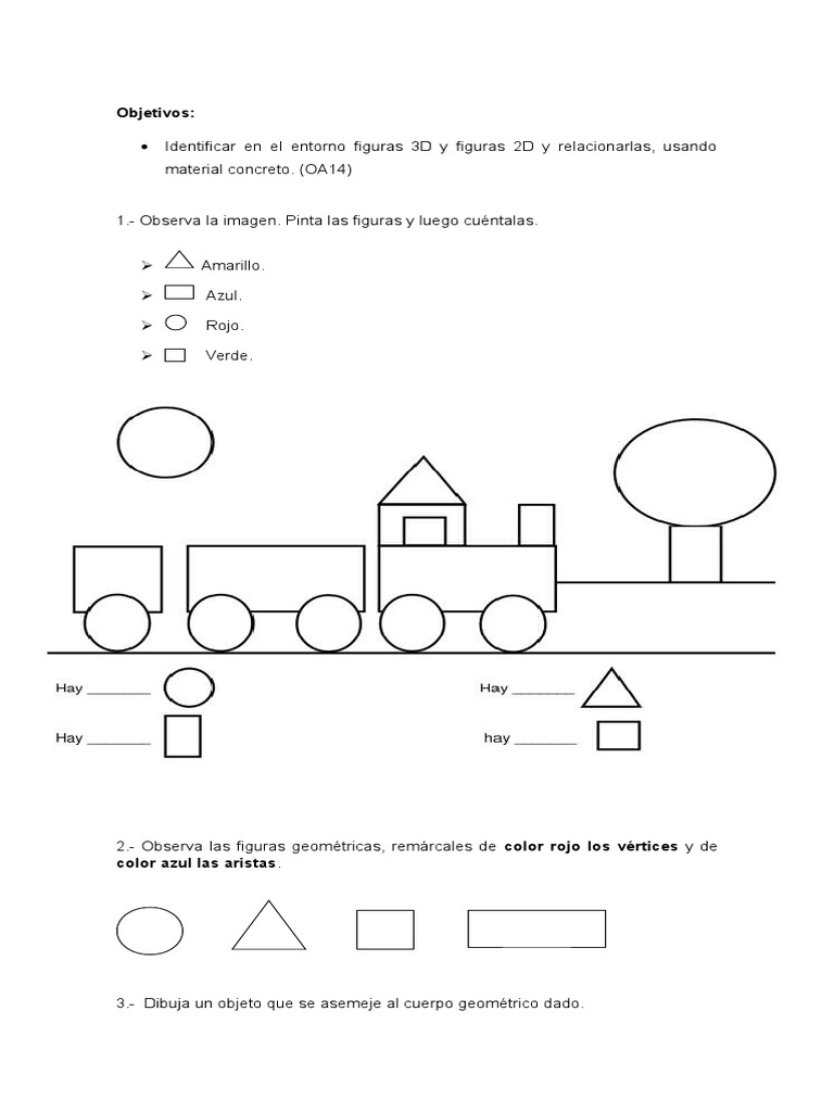 Actividades de Figuras 2D y 3D para Niños | PDF | Métodos y materiales ...