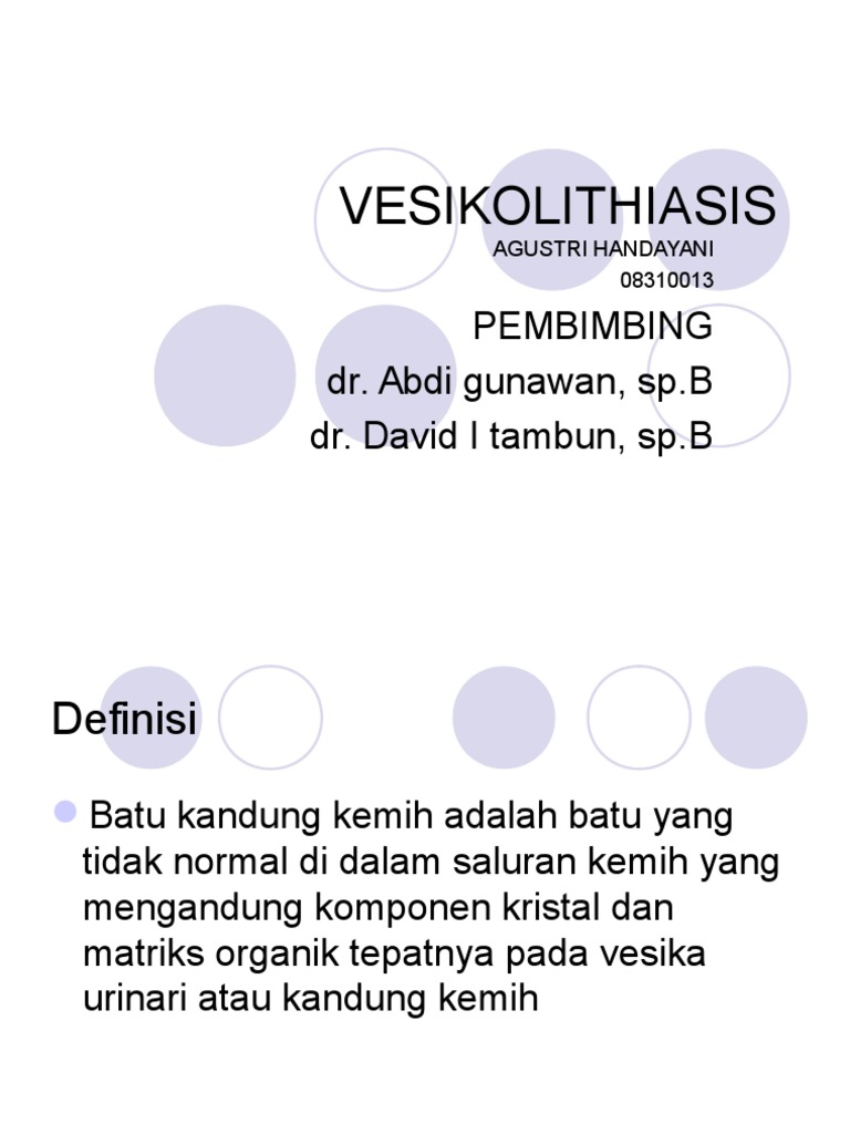 VESIKOLITHIASIS | PDF