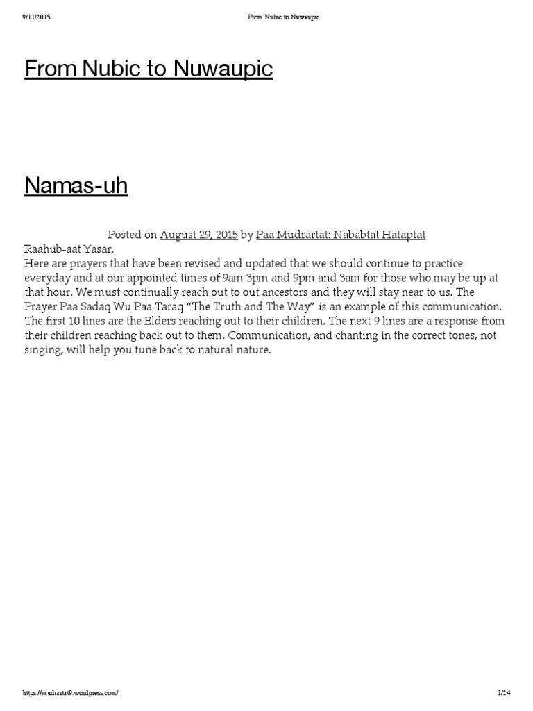 From Nubic To Nuwaupic | PDF | Languages