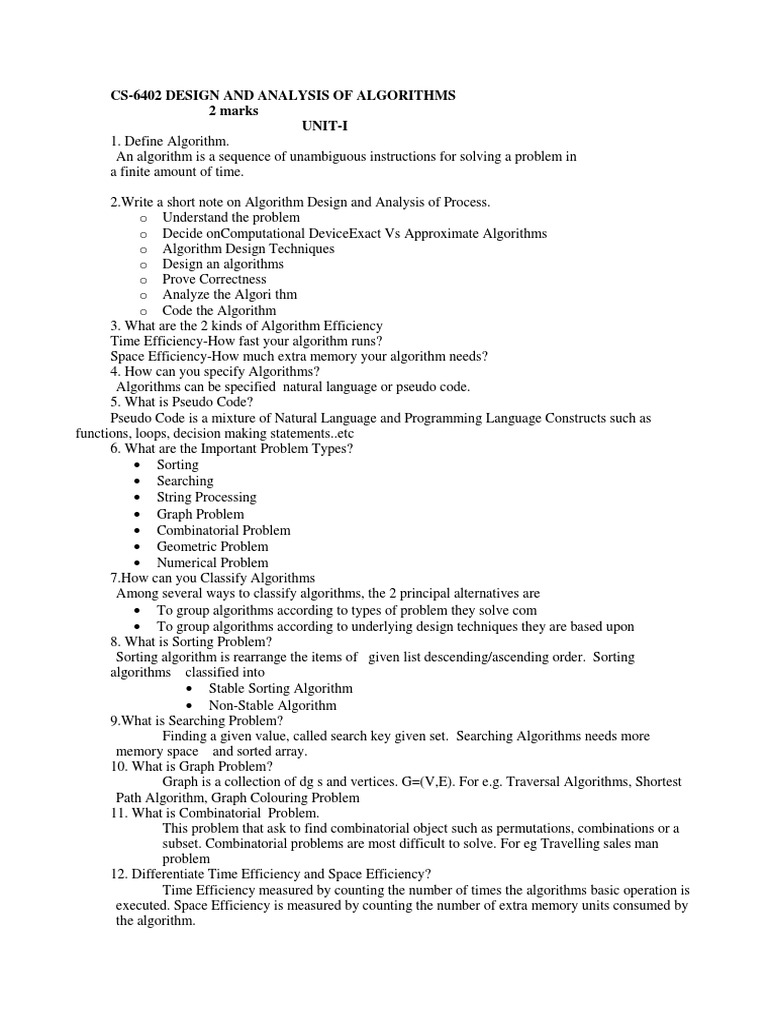Algorithm Design & Analysis Guide | PDF | Mathematical Optimization | Algorithms