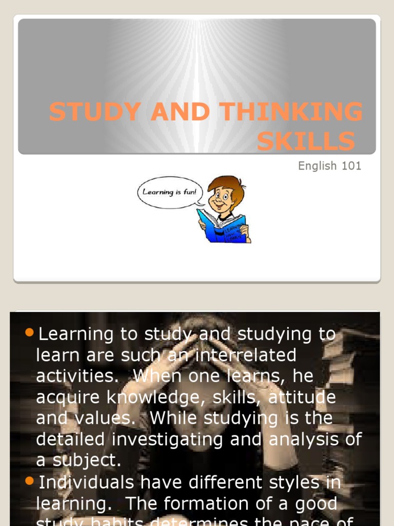 For Study and Thinking Skills | PDF | Inquiry | Evaluation