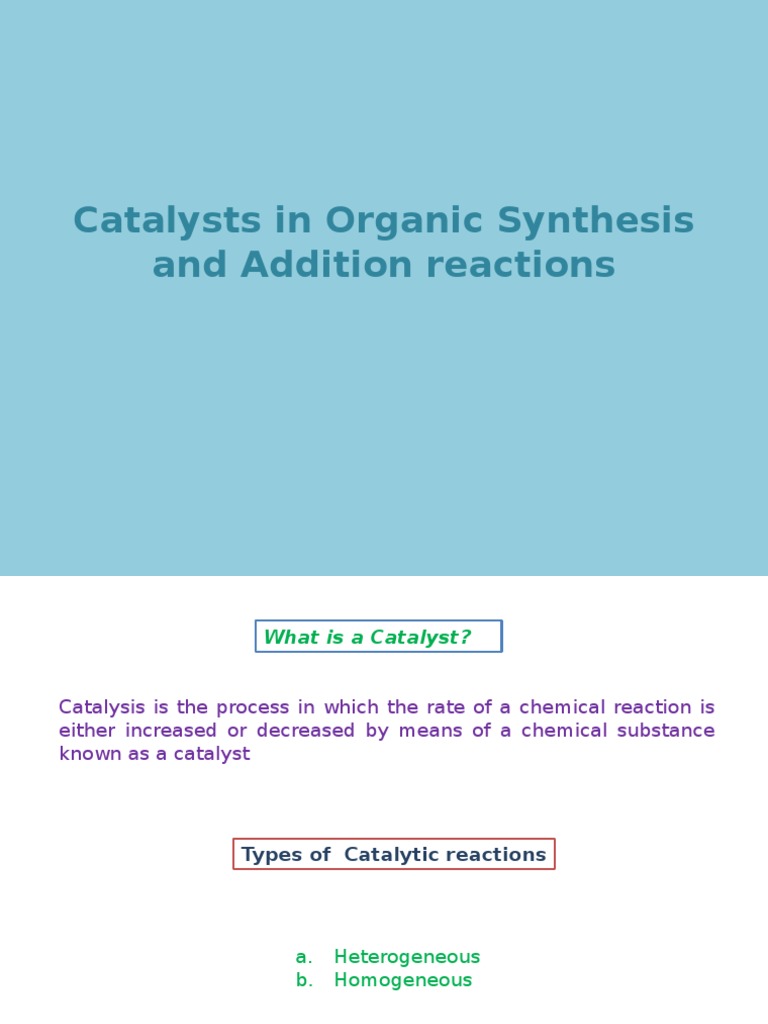 Power Point Presentation | PDF | Catalysis | Green Chemistry