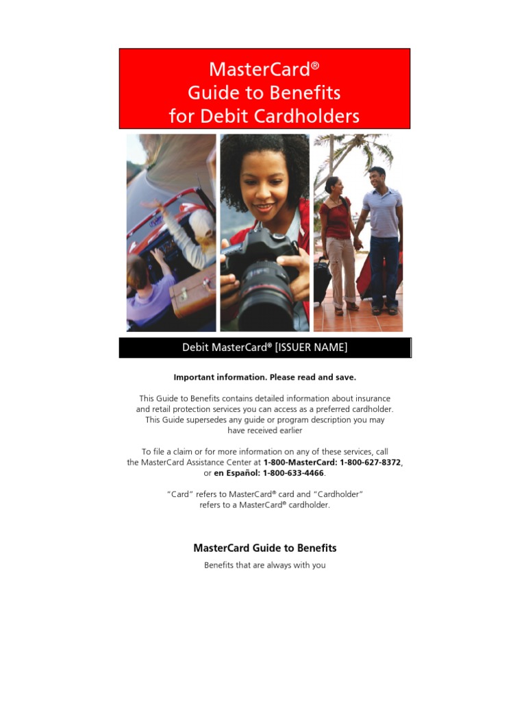 MasterCard Debit Card Benefits Brochure | PDF | Master Card | Arbitration