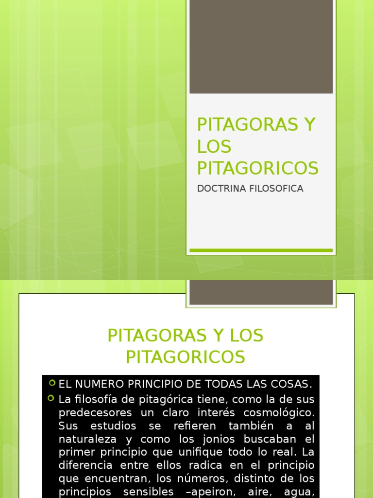 Pitagoras y Los Pitagoricos | PDF | infinito | Razón