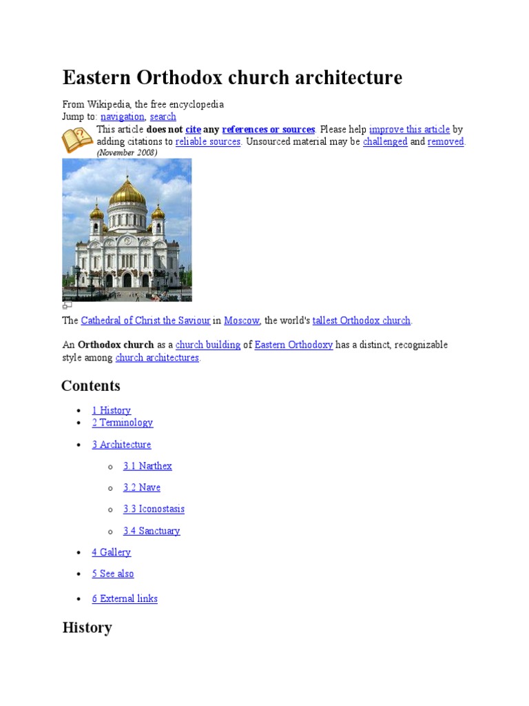 Eastern Orthodox Church Architecture | PDF | Eastern Orthodox Church ...