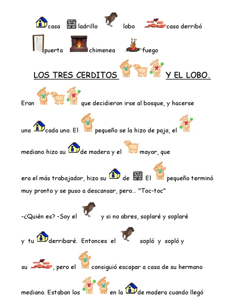 Los Tres Cerditos y El Lobo | PDF