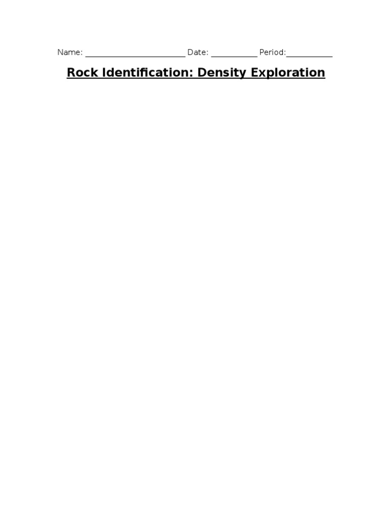 Igneous Rock Density Identification Guide | PDF
