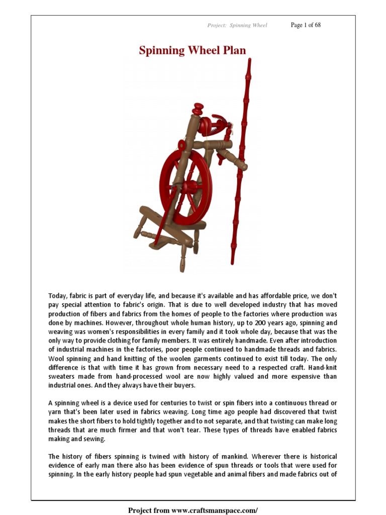 Spinning Wheel | PDF | Yarn | Spinning (Textiles)