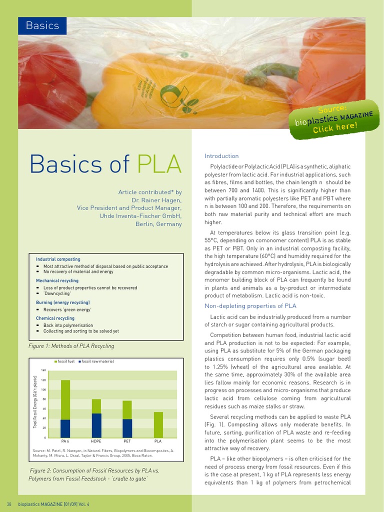 Basics of PLA - Bioplastics MAGAZINE | Download Free PDF | Polymer ...
