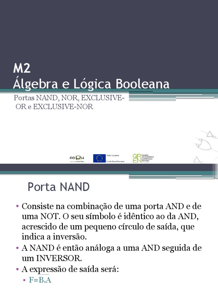 M2 Portas Nand Nor Exor Exnor II | PDF | Lógica | Engenharia Eletrônica