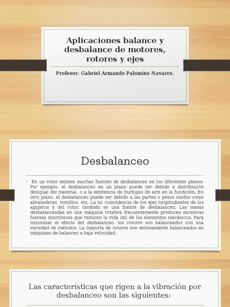 Tipos de Desbalanceo en Motores y Rotores | PDF | Fase (ondas) | Frecuencia