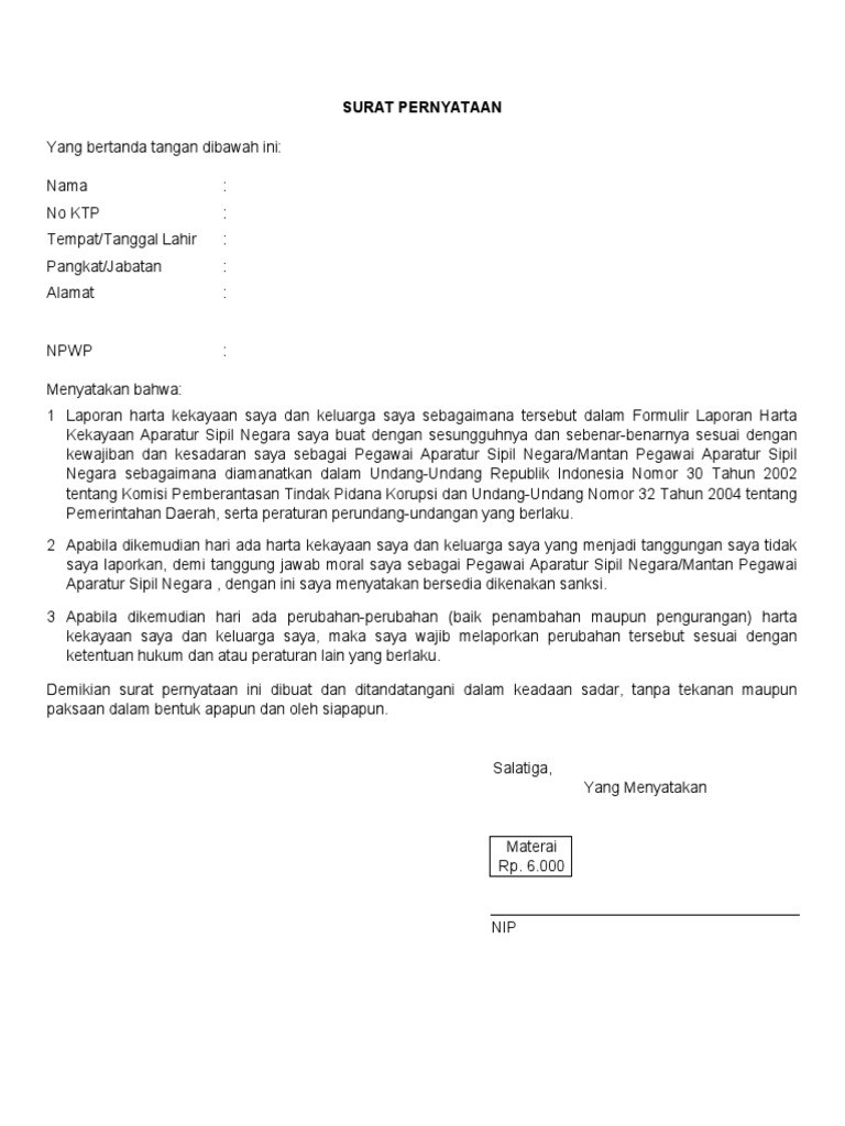 Formulir Pengisian LHKASN Cetak | PDF | Ilmu Sosial