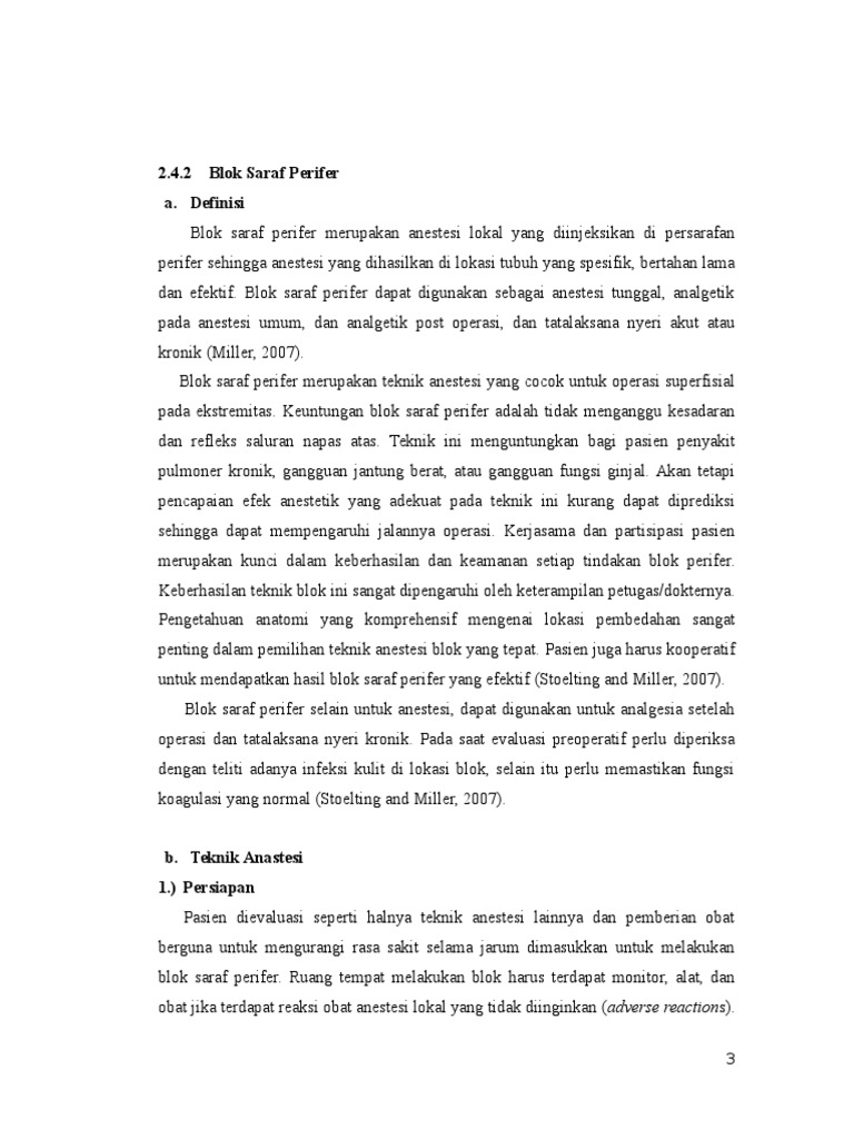 Blok Saraf Perifer | PDF