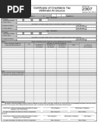 Sample 2307 | PDF | Withholding Tax | Corporate Tax