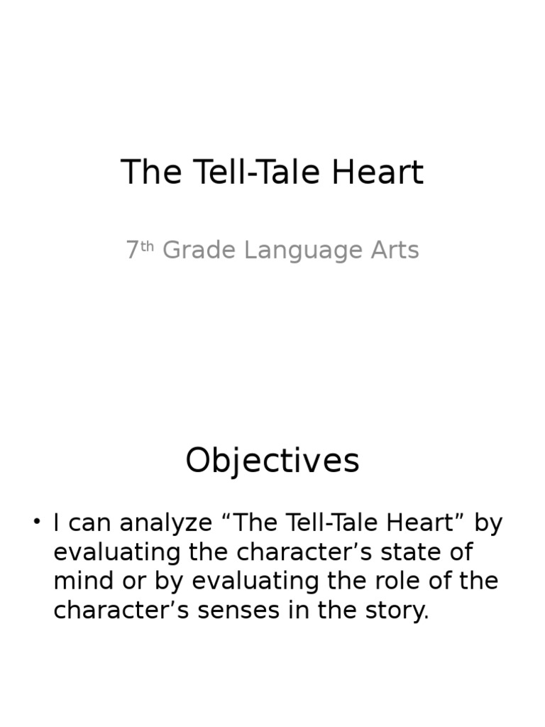 Analyzing "The Tell-Tale Heart" | PDF | Self-Improvement