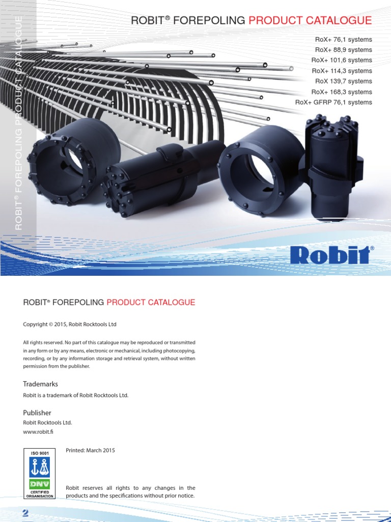 Robit Forepoling Catalogue ENG 03-2015 | PDF | Casing (Borehole ...