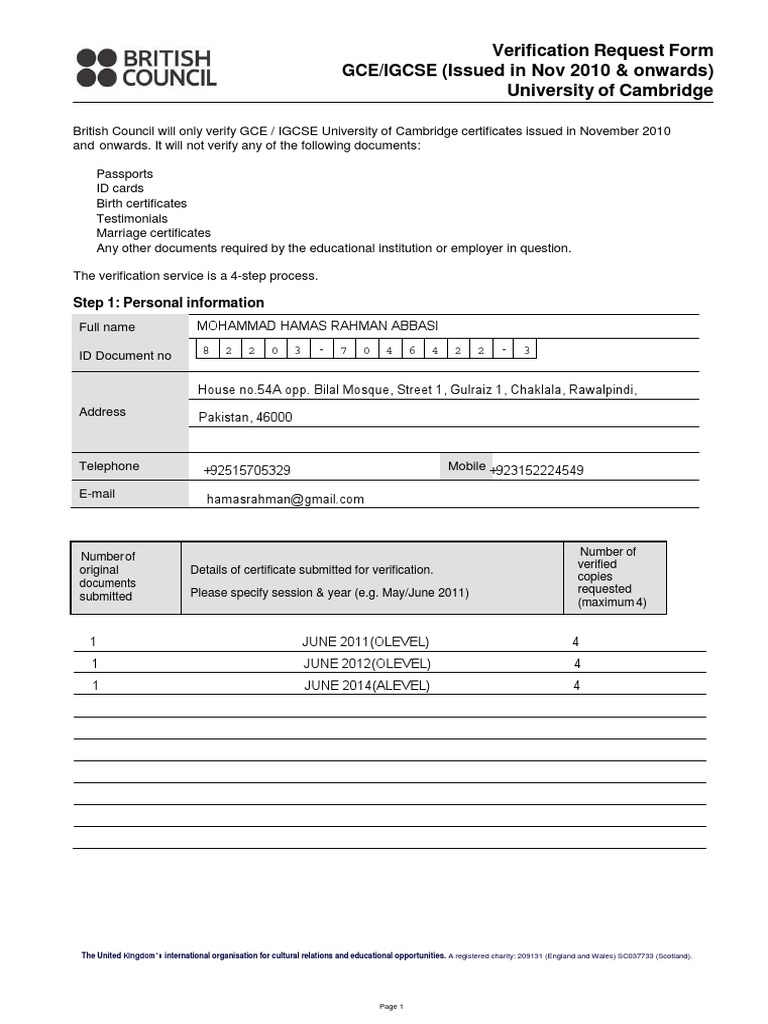 Cambridge Form | Download Free PDF | Government Information | Government