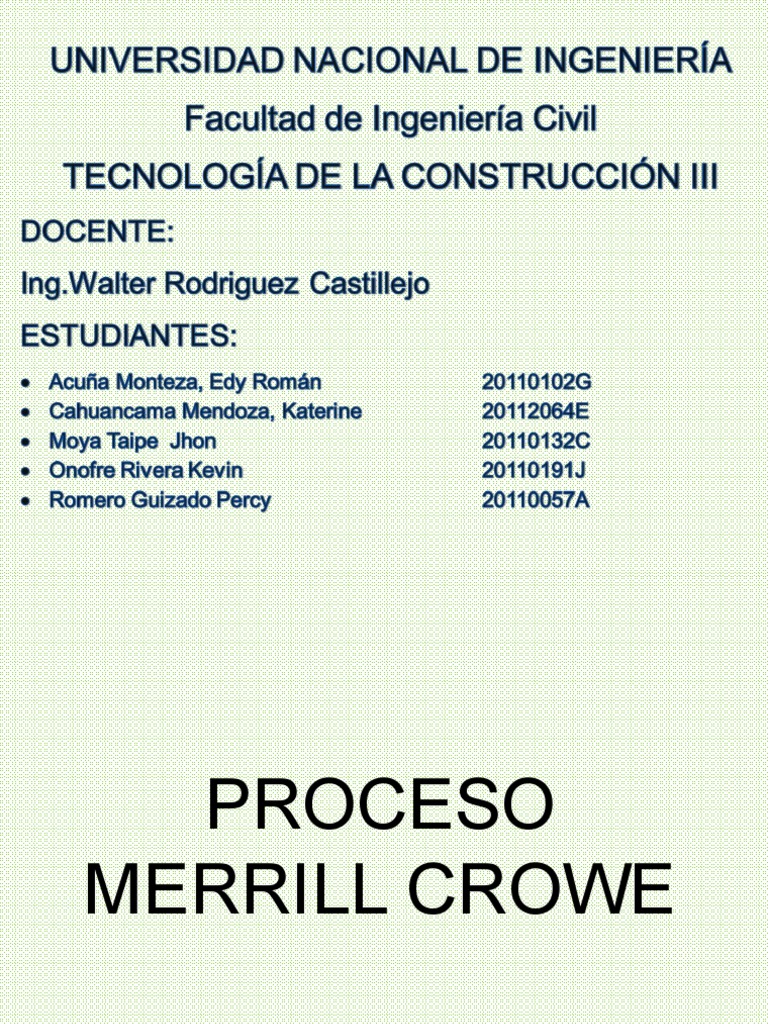 Proceso Merril Crowe | Vacío | Precipitación