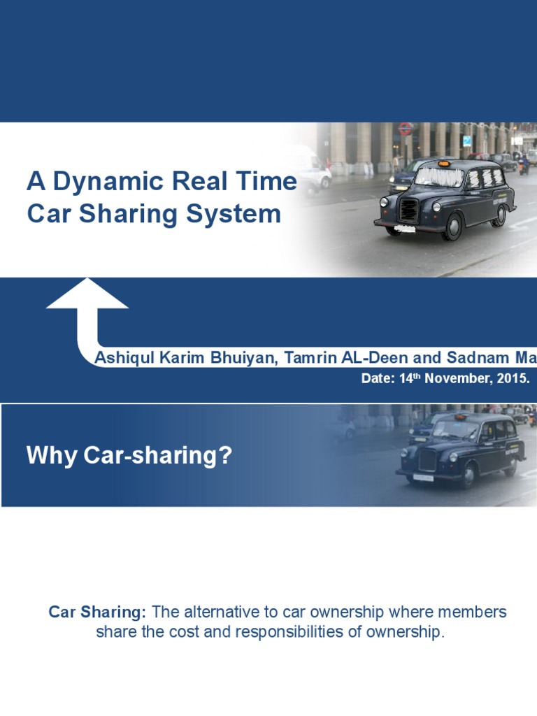 Car Sharing Presentation | PDF | Device Driver | Application Software