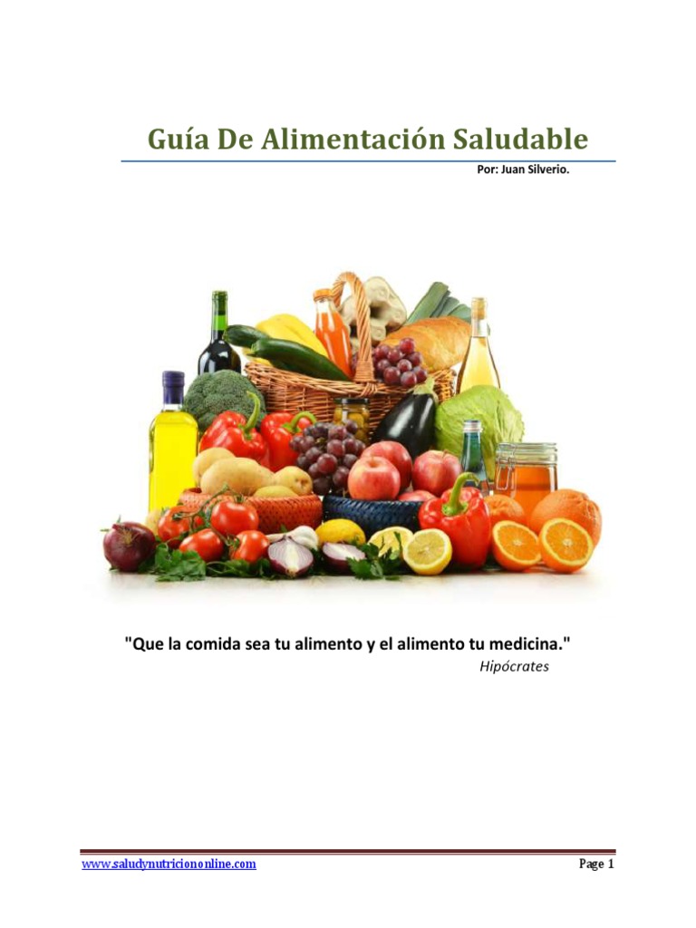 Guía De Alimentación Saludable Alimentos Dieta