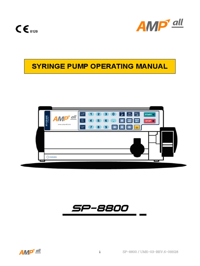Operation Manual AMPall SP-8800 | PDF | Intravenous Therapy | Battery ...
