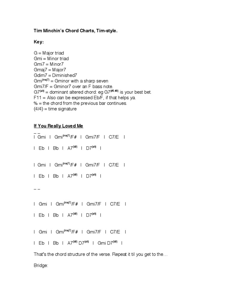 Tim Minchin - If You Really Loved Me | PDF