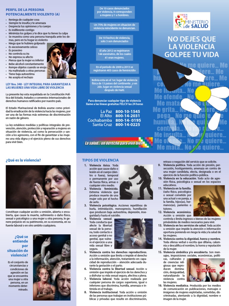 Triptico Violencia PDF | PDF | Violencia | Mujer Triptico Violencia PDF | PDF | Violencia | Mujer