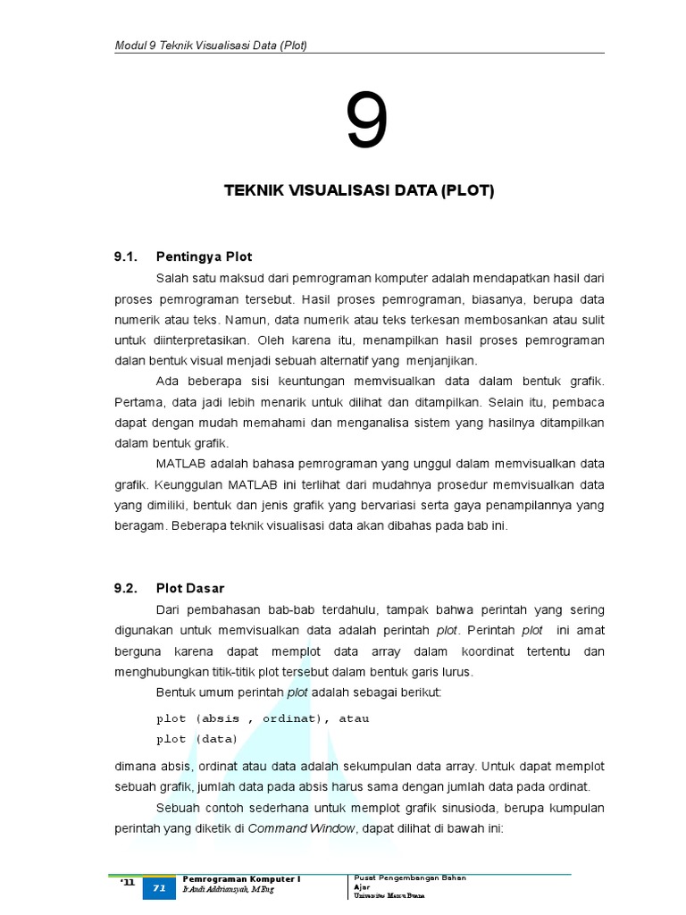 Teknik Visualisasi Data Plot1 | PDF