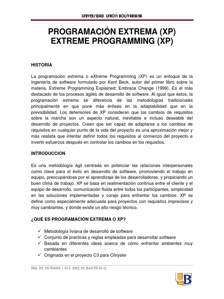 Programación Extrema | PDF | Software | Informática
