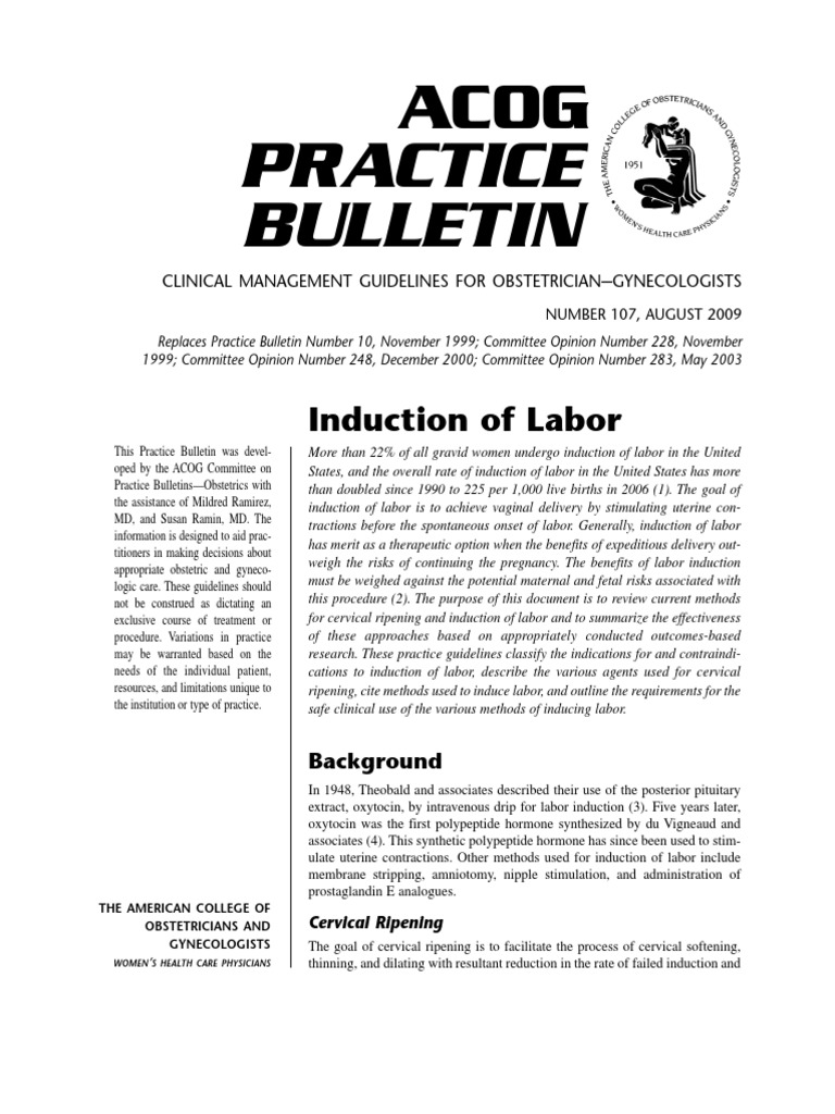 Acog - Practice Bulletin 107 2009 | PDF