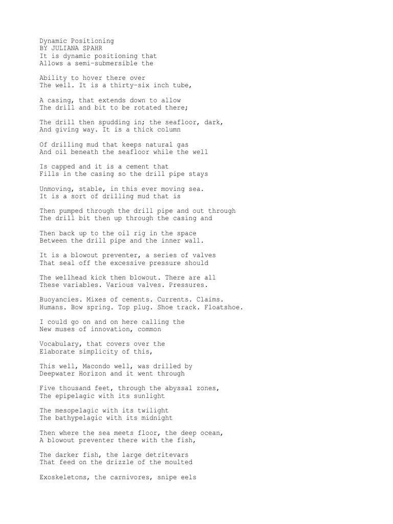 Poem | PDF | Blowout (Well Drilling) | Pump